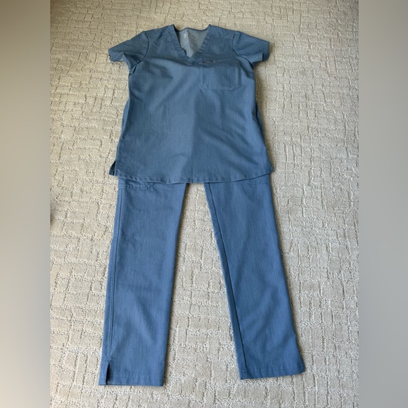 Figs | Other | Figs Scrub Top And Pants In Heather Denim | Poshmark